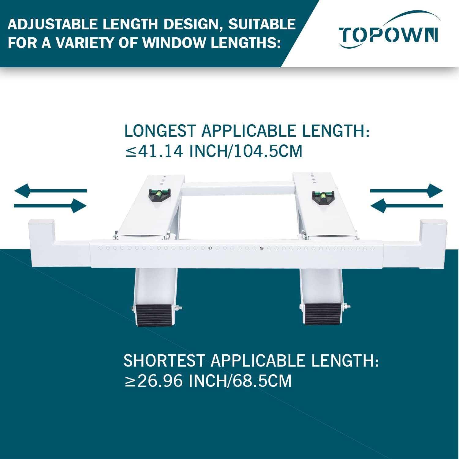TOPOWN Air Conditioner Support Bracket, AC Support Bracket Window Ac Bracket No Drilling Ac Brackets for Windows No Drilling-Holds Up to 200 lbs