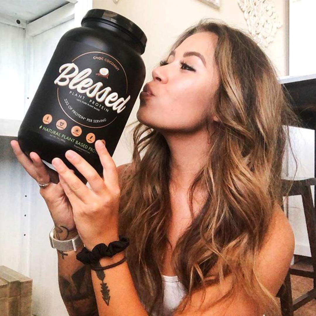 Blessed Plant Based Superfood Protein, 23g of Protein,Vegan Friendly, Vanilla Chai, 1LB Bottle