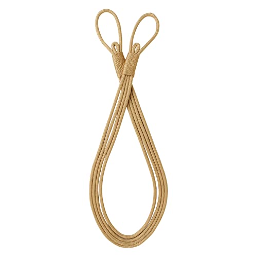 MALOINTEX 2 Pack Curtain 4 Strand Ropes Tiebacks Tie-Backs, Curtain Handmade Holdbacks, Polyester 4 Strand Cord Rope Tieback - Gold