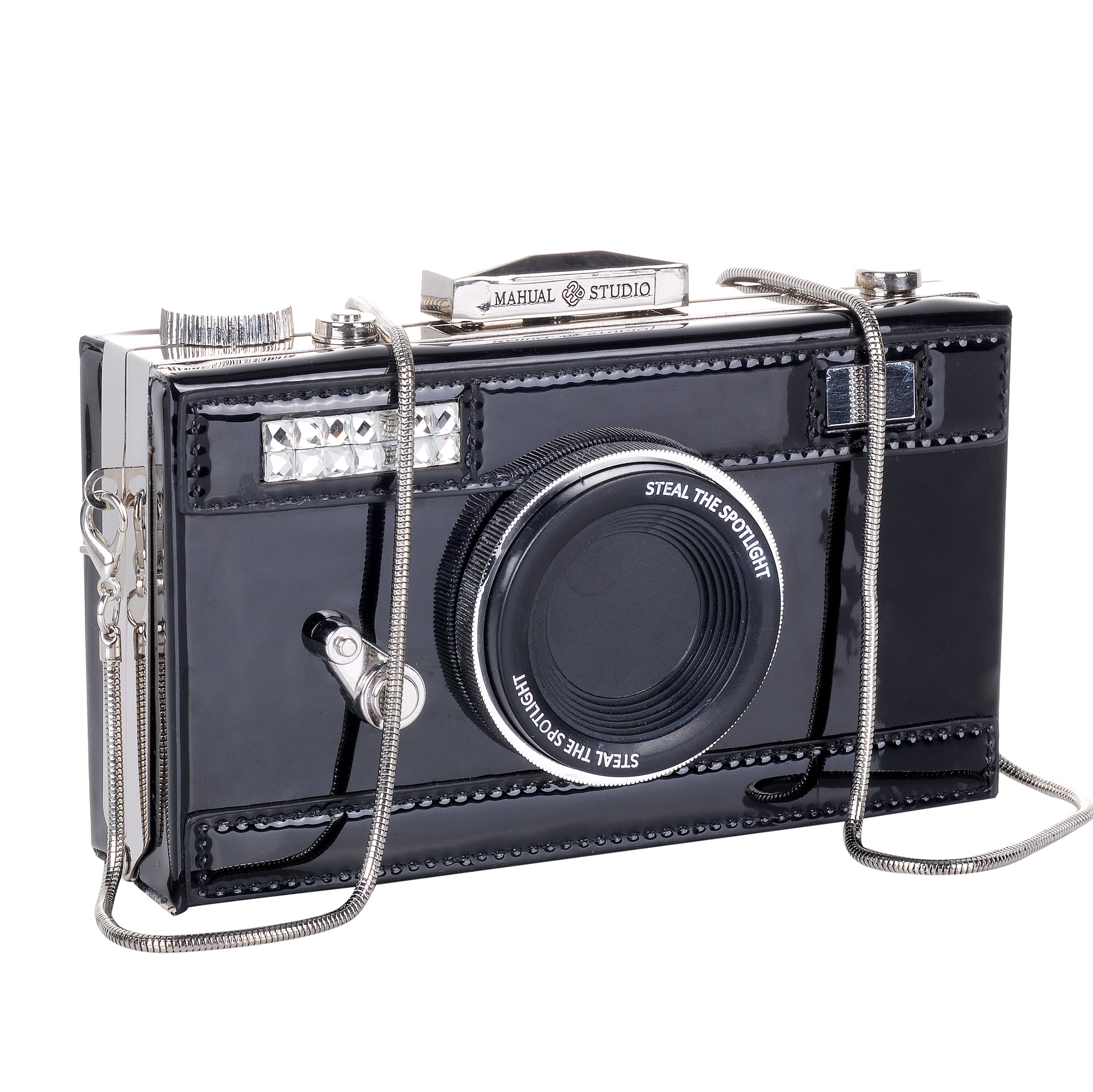QZUnique Camera Shoulder Bag Snapshot PU Leather Crossbody Bag Vintage Novelty Cute Handbag Purse