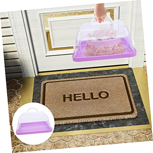 Homoyoyo Portable Cake Box with Cakey Clear Container with Lid Cheesecake Carrier Dessert Storage Case Cake Holder with Lid Mini Gift Cake Packing Box Cake Carrier with Handle Wedding