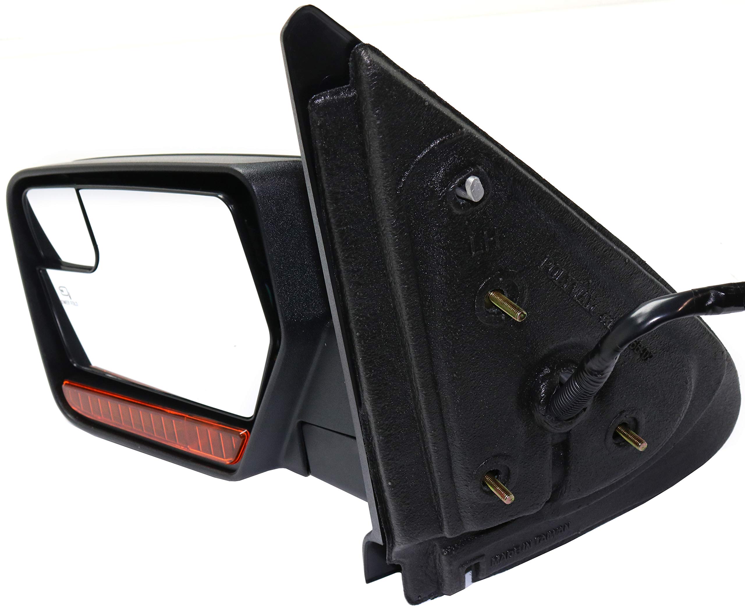 Kool Vue Driver Side Power Heated Mirror for Ford Expedition Lincoln Navigator 2012-2014 Power Fold With Signal Light, Memory & Puddle Lamp Paintable