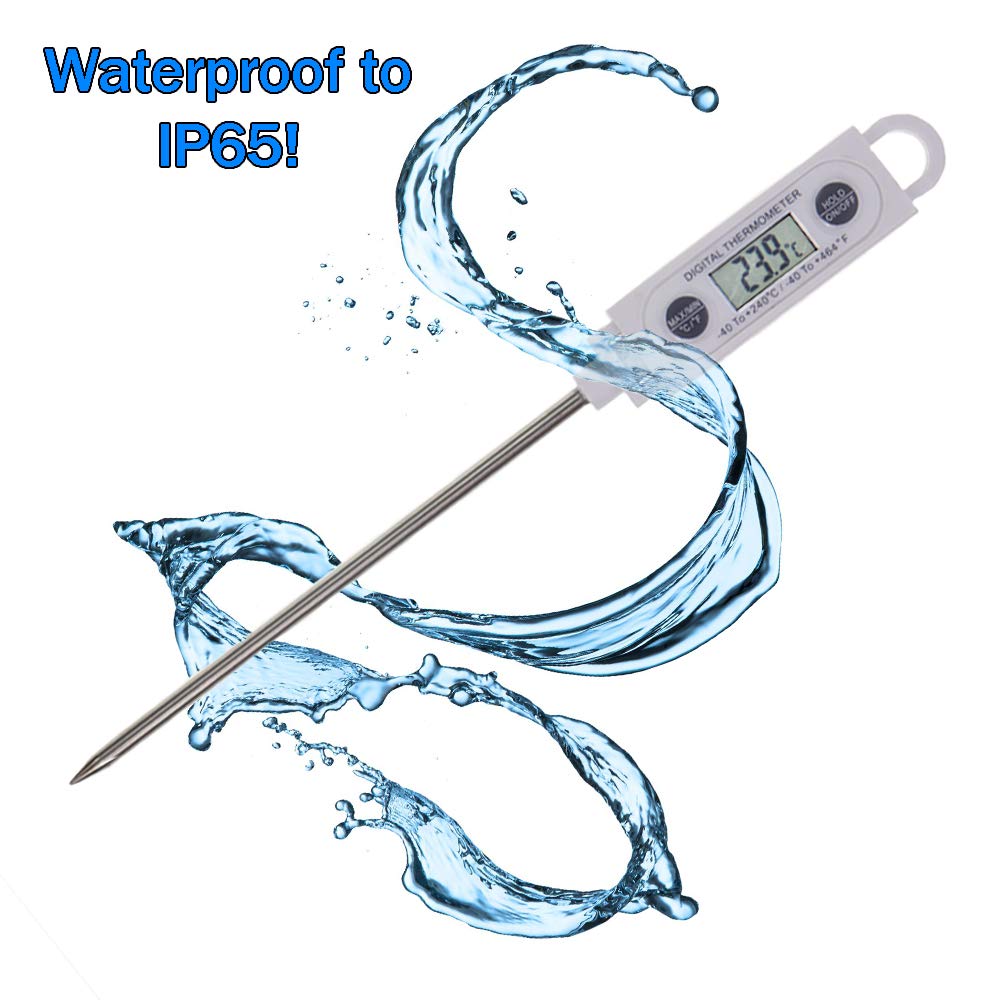 Brannan Instant Read Meat Thermometer Digital Probe - Best Waterproof Fast Kitchen Cooking Food Thermometers, Food Temperature Probes for Kitchen Outdoor Cooking Baking Water Liquid BBQ Grill Smokers