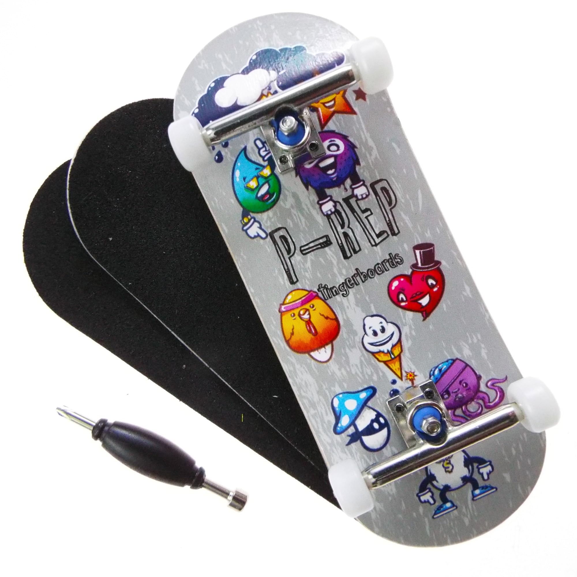 P-REP Standard Complete Wooden Fingerboard Turnt Up Storm 34mm