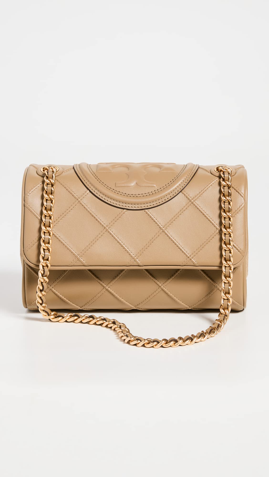Tory Burch Women's Fleming Soft Small Convertible Shoulder Bag, Pebblestone, Tan, One Size