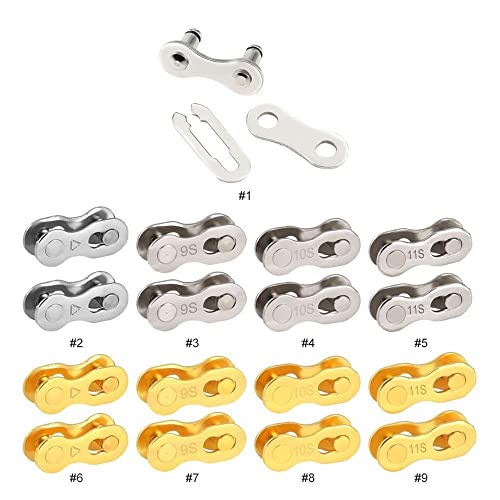 Chain Connector 2 Pieces Portable Quick Link Connector Mountain Bike Road Bike Parts (Color : Single Speed Silver)