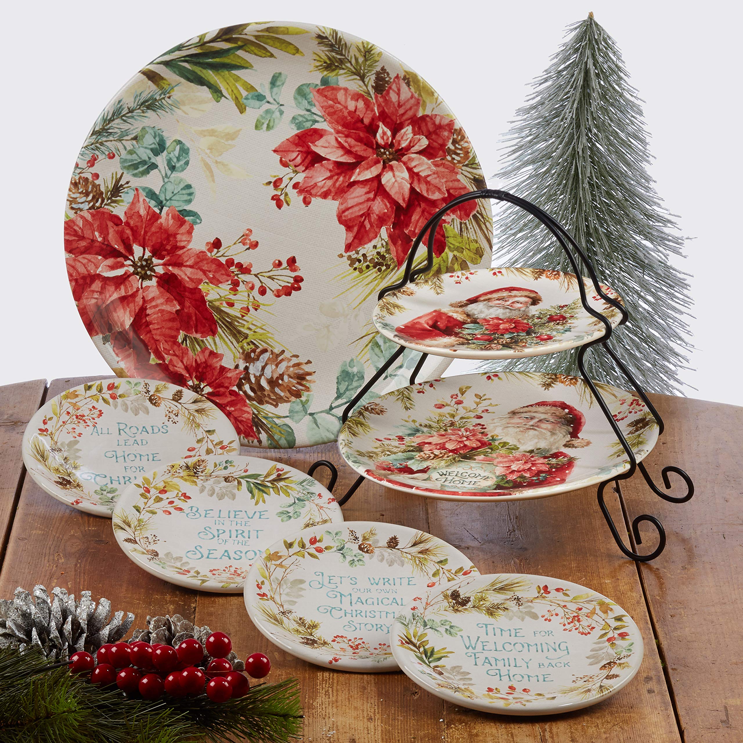 Certified International Christmas Story 30 oz. Soup/Cereal Bowls, Set of 4, Multicolored