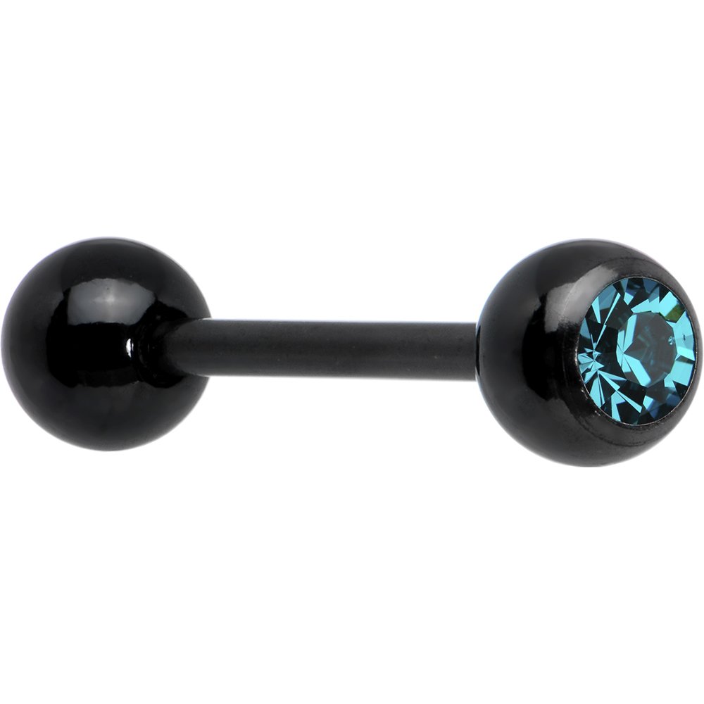 Body Candy 14 Gauge Blue Green Black Barbell Tongue Ring