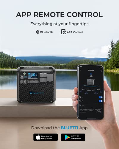 BLUETTI Solar Generator AC200MAX with 3 PV200 Solar Panels Included, 2048Wh Portable Power Station w/ 4 2200W AC Outlets, LiFePO4 Battery Pack Expandable to 8192Wh for Home Use, Road Trip, Emergency