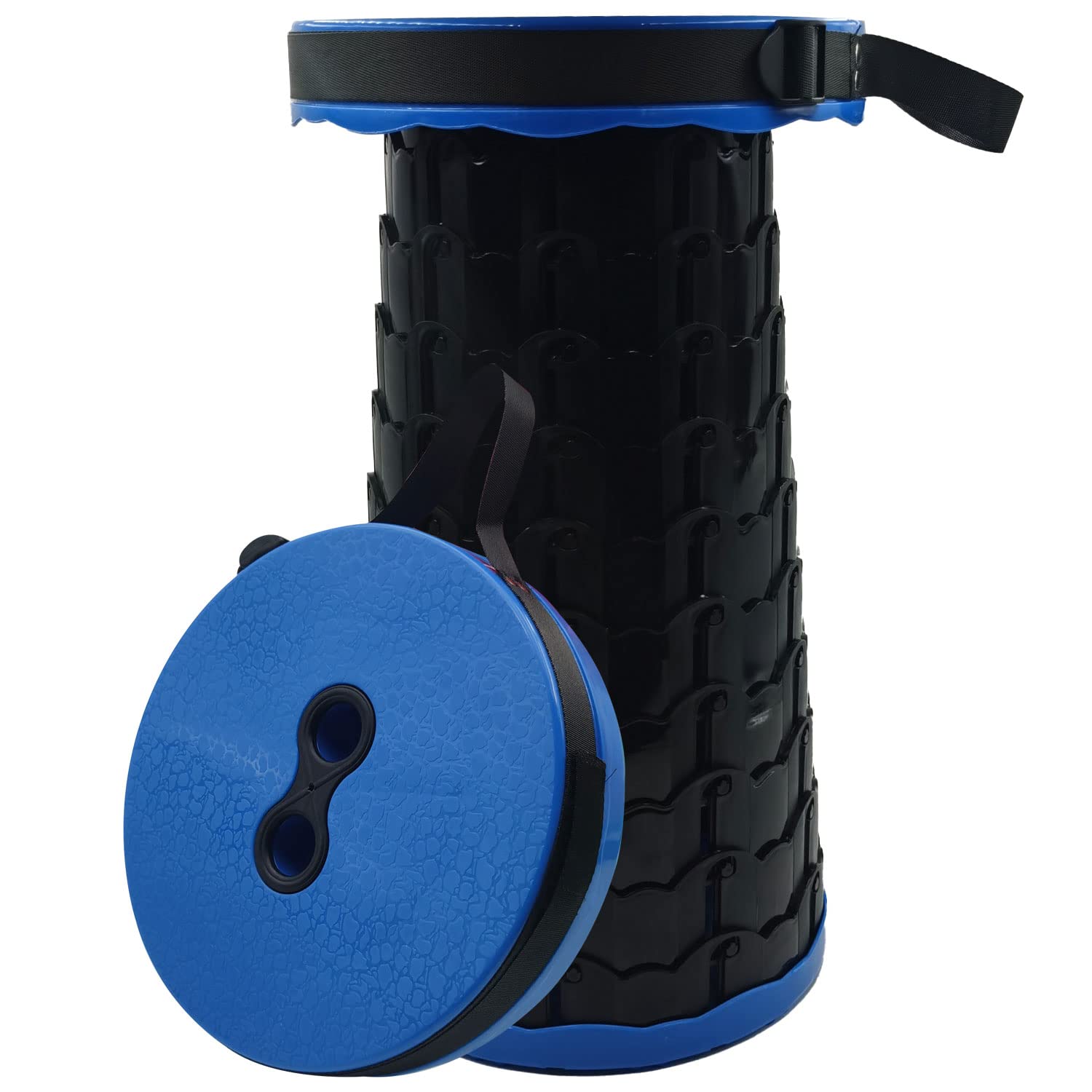 BOFA Eco Tableware Portable Telescoping Folding Stool, Blue Retractable Stool Adjustable Lightweight Camping Foldable Chairs Collapsible Stool for Outdoor Camping Fishing Hiking BBQ Gardening