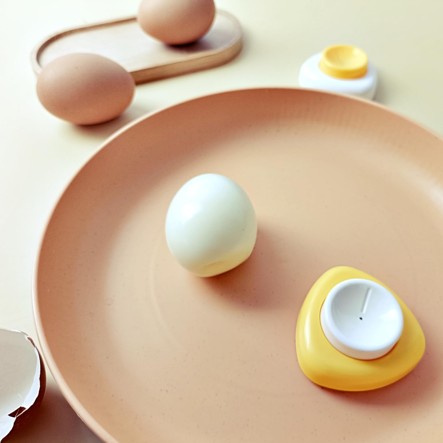 ChaLeeMoo Egg Piercer for Raw Eggs, Stainless Steel Egg Poker for Boiling Eggs, Great Eggshell Peeler Tool to Get Good Hard Boiled Eggs, Egg Hole Puncher Pricker with Retractable Pin, Black