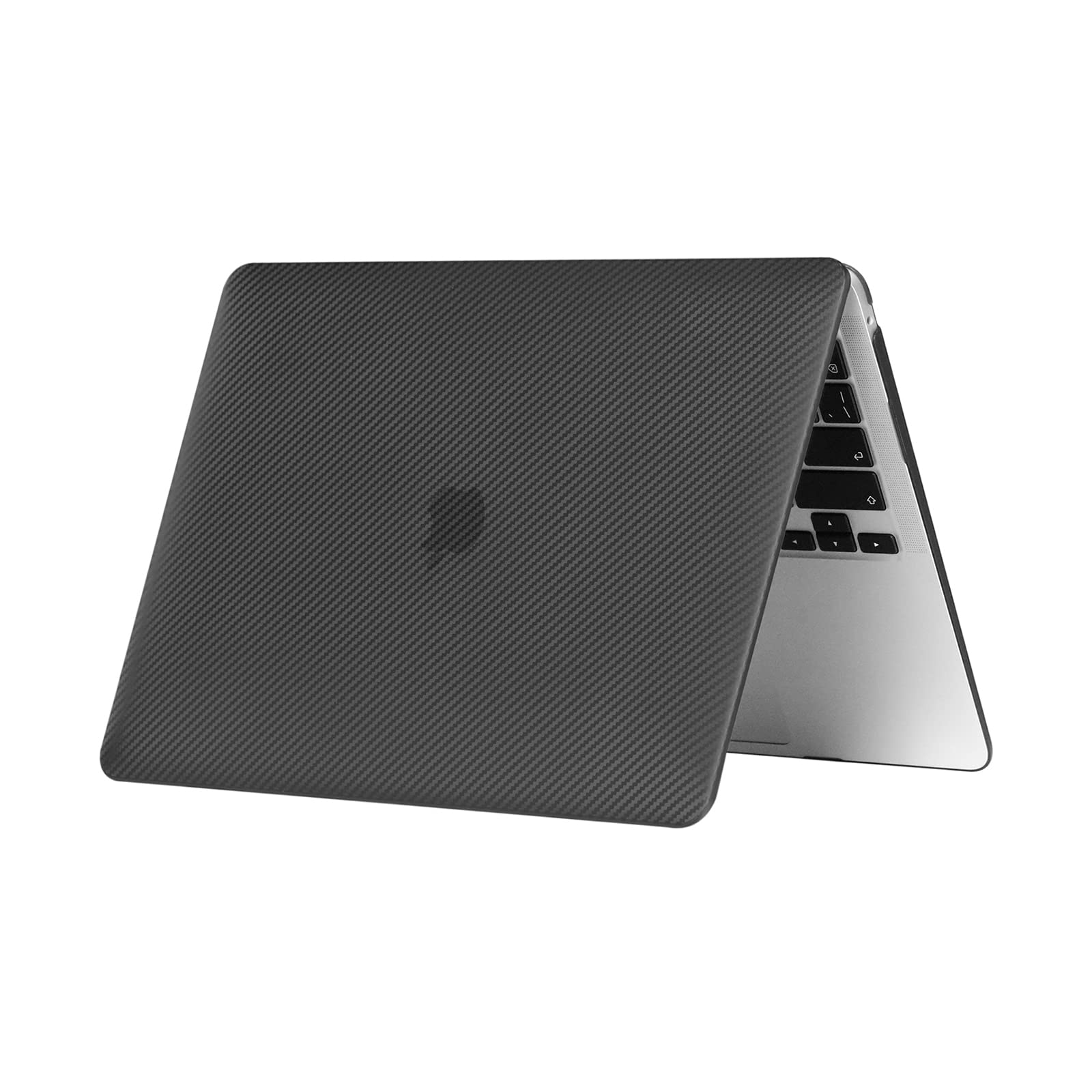 BlueSwan Compatible for MacBook Air 13 inch Case 2018-2021 Model M1 A2337 A2179 A1932, Anti-Fingerprint and Lightweight Super Slim Hard Shell Case, Carbon Fiber Texture Design, Black