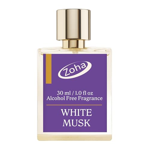 Zoha White Musk Oil Perfume for Women & Men, Roll On Perfume Oil and Musk Perfume Spray, Alcohol Free Skin Moisturizing Musk Oil Perfume