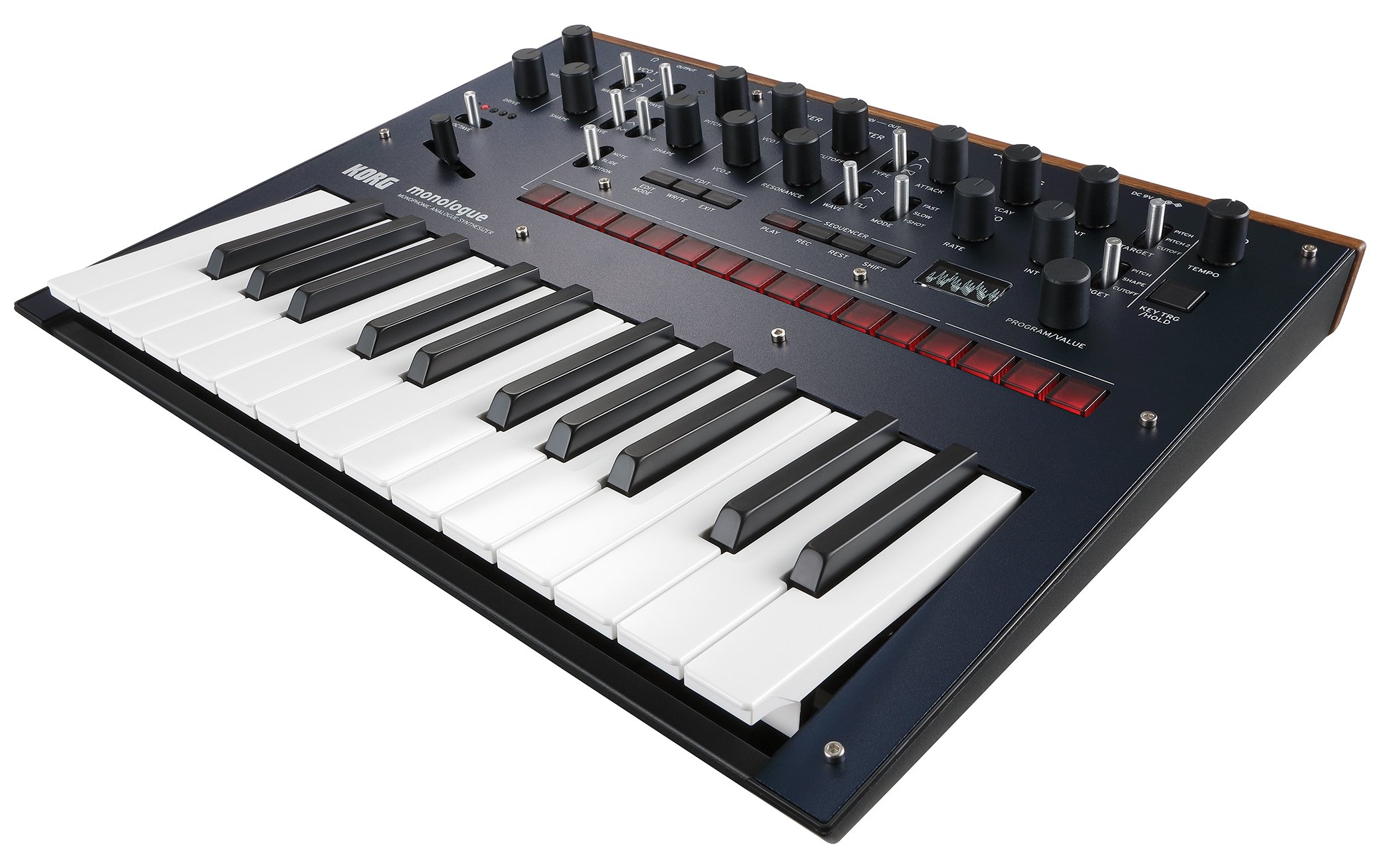 KORG Monophonic Analog Synthesizer Monologue BL Monologue Dark Blue 25 Keys 16 Step Sequencer with Oscilloscope, Battery Operated, Lightweight, Perfect for Carrying