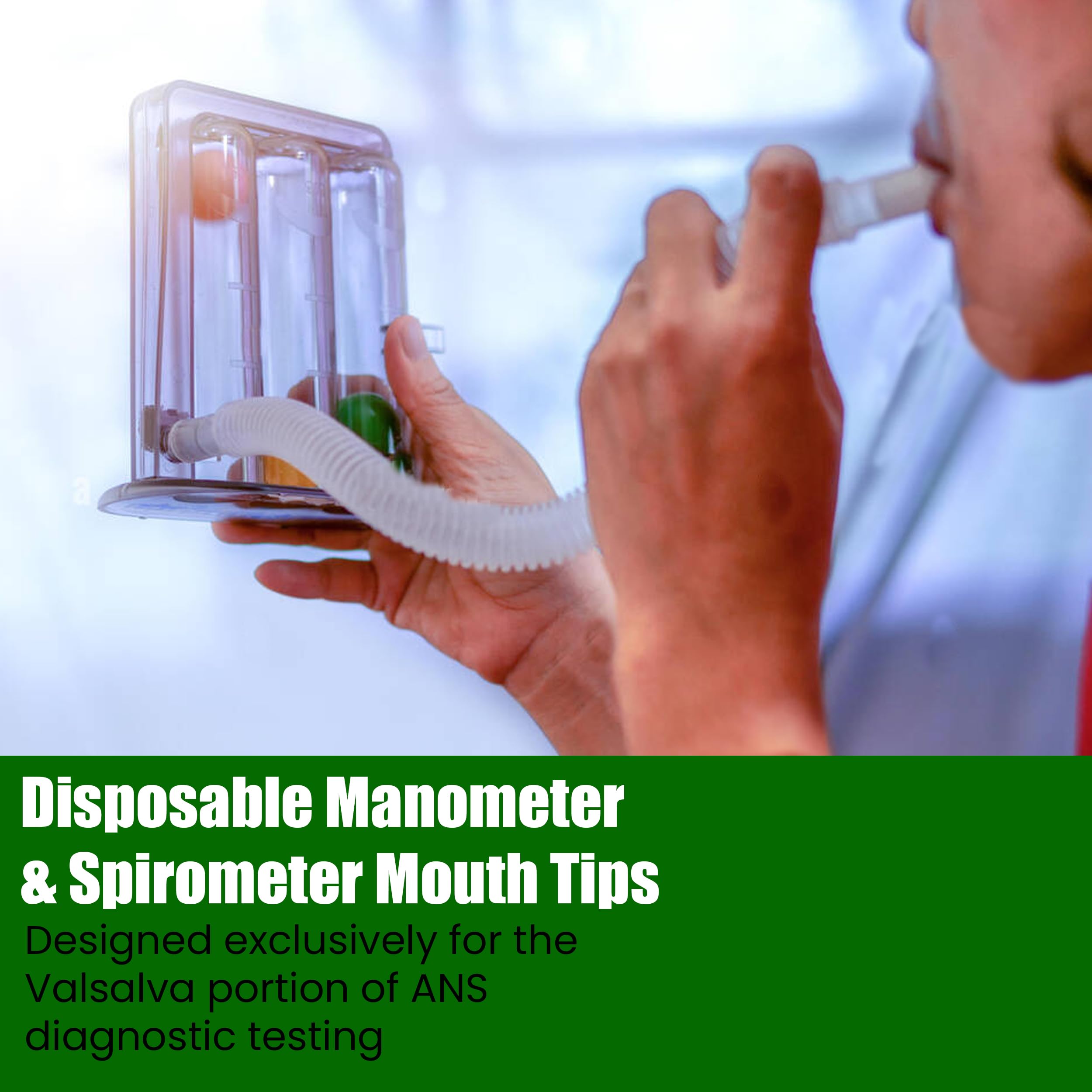 Disposable Spirometer Mouth Tips for The Valsalva Portion Made Specifically for ANS Diagnostic Testing by US Discount Medical Supplies