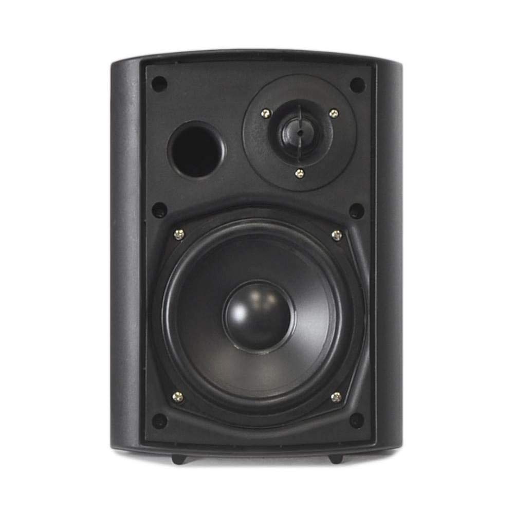 Pyle Waterproof Wall Mount Speaker System - 5.25 Inch Active + Passive Pair Wireless Bluetooth Compatible Indoor/Outdoor Stereo Sound Set with AUX IN - Pyle PDWR52BTBK (Black)