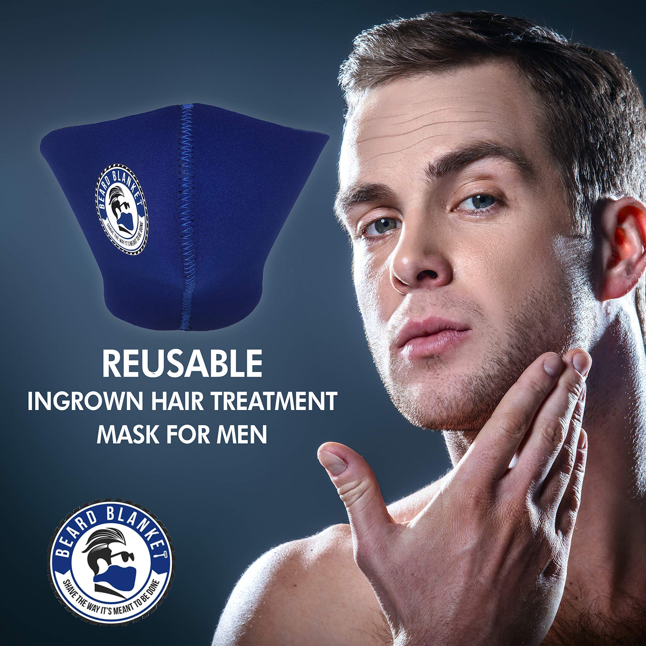 Beard Blanket - Ingrown Hair Treatment Mask for Men - Men’s Beard Shaving Solution, Razor Burn Remover, Bump Stopper - Aftershave & Preshave Bumps Patrol- Men’s After Shave, PreShave Beard Maintenance