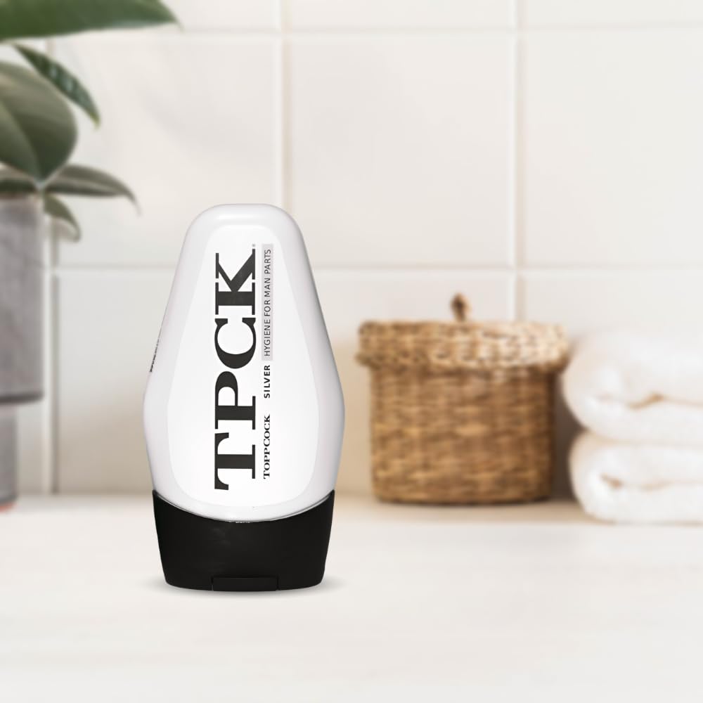 TPCK ToppCock Silver Leave-On Hygiene Gel for Man Parts, 90ml Odor Neutralizer, Male Care Moisturizing Body Hygiene