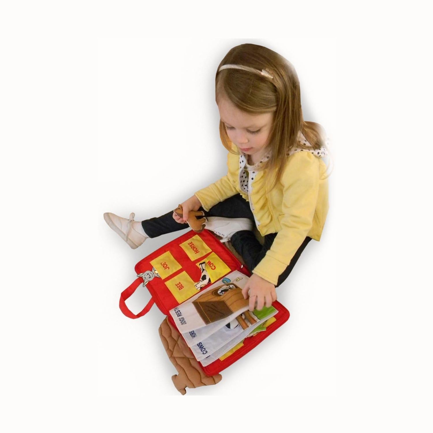 Pockets of Learning Personalized Right at Home Quiet Book Animal Learning Activity Busy Book for Toddlers and Children | Educational and Engaging Soft Fabric Travel Toy Companion