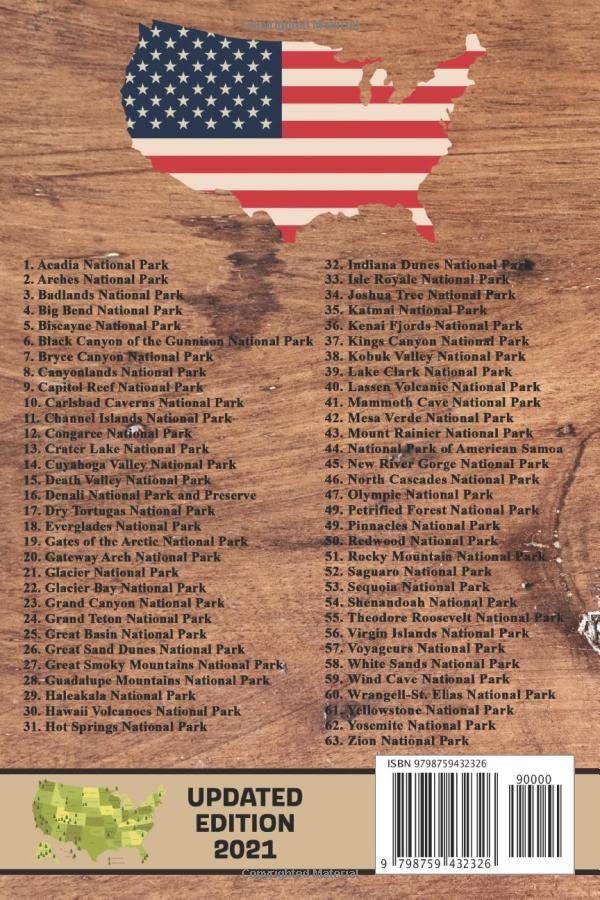 U.S. NATIONAL PARKS: Adventure Planner & Passport Stamp Book ★ 63 Parks With Popular Attractions
