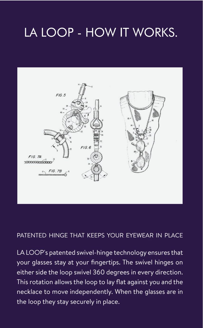 LaLoop Premium eyeglass necklace Sport Loop in Brown