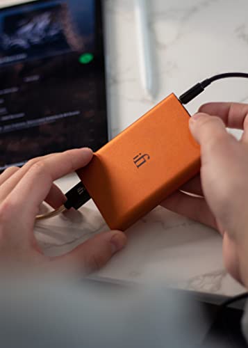 iFi Hip-dac2 & Hip case - Portable Balanced DAC Headphone Amplifier for Android, iPhone with USB Input Only/Outputs: 3.5mm Unbalanced / 4.4mm Balanced β MQA Decoder