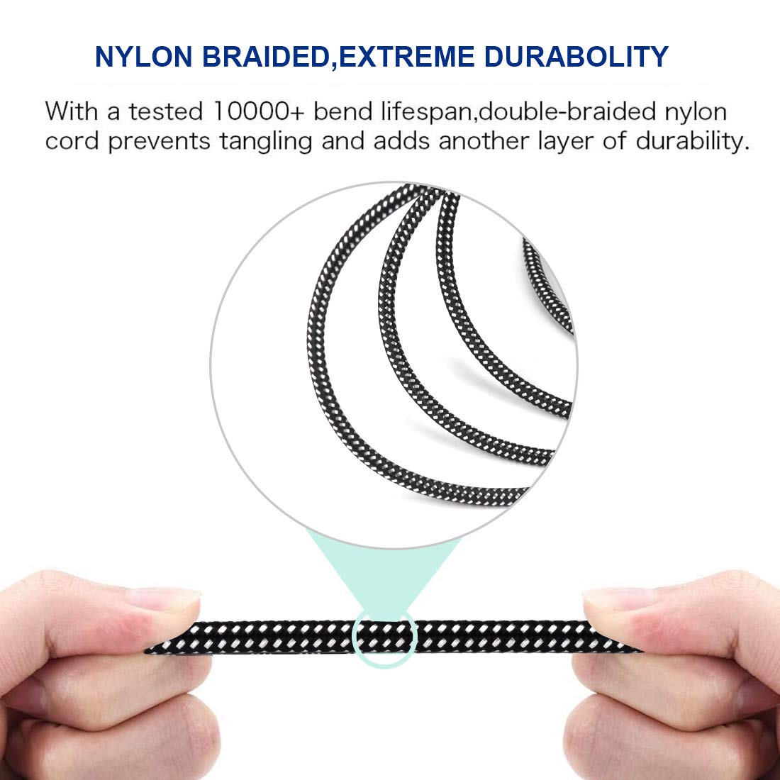KINXIYU XLR Cable 20 FT, 3 Pin Nylong Braided Balanced XLR Male to XLR Female Microphone DMX Patch Cords (Pure Copper Conductors)