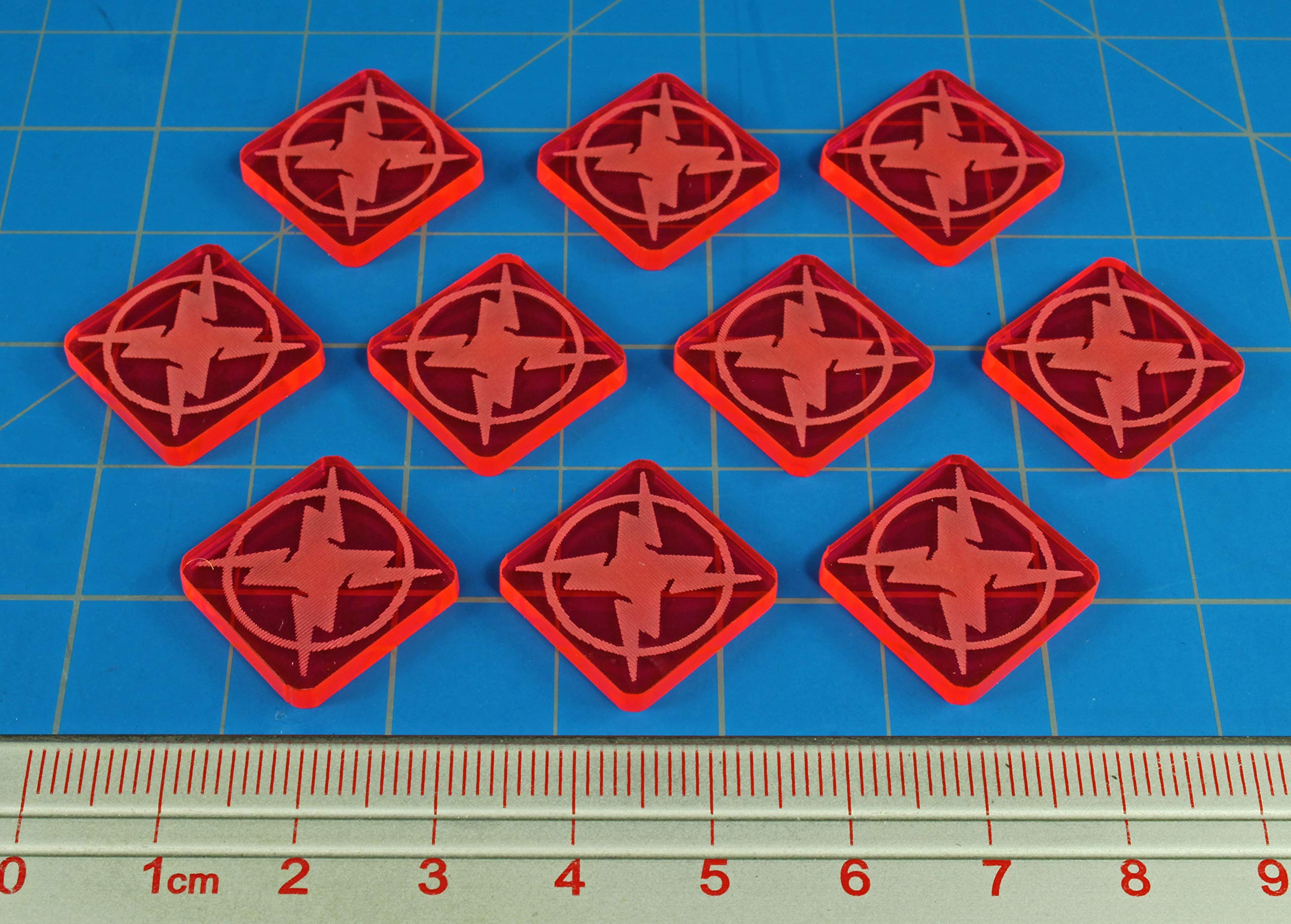 LITKO Space Fighter 2nd Edition Tokens | Compatible with Star Wars: X-Wing Miniatures Game | Pack of 10 (Ion Tokens)