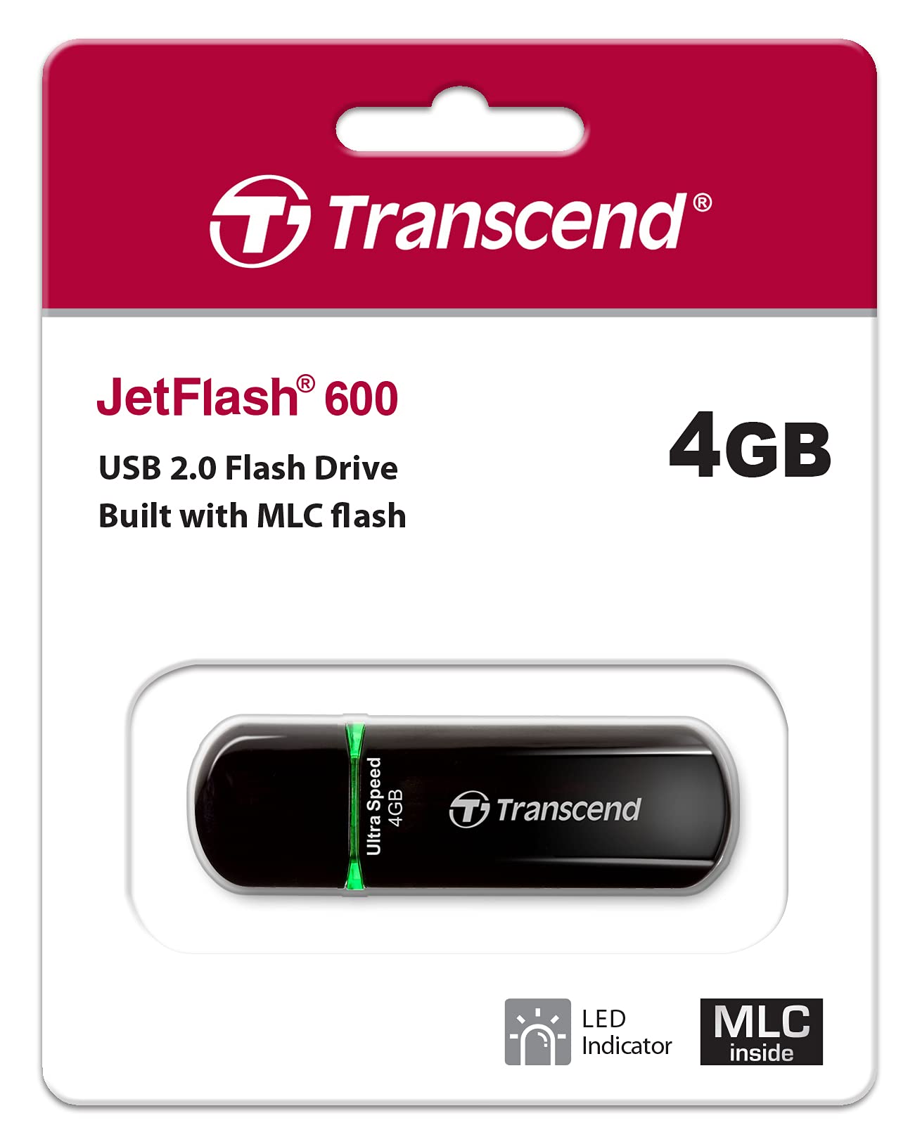 Transcend JetFlash 600 64 GB USB 2.0 Flash Drive TS64GJF600 (up to 32MB/s)