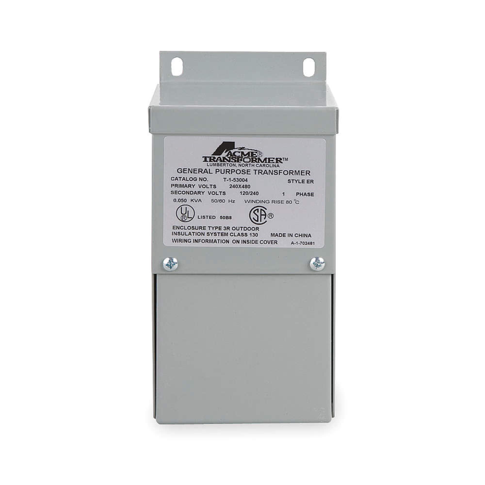Transformer, 120/240V Out, 5kVA, 480V