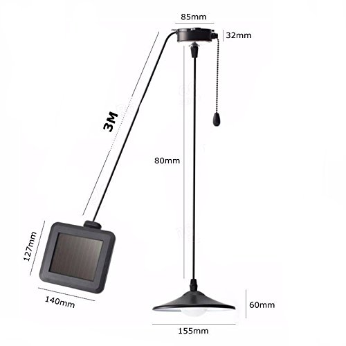 Kyson Solar Lights,Solar Powered Led Shed Light with Remote Control and Pull Cord for Indoor Outdoor Use