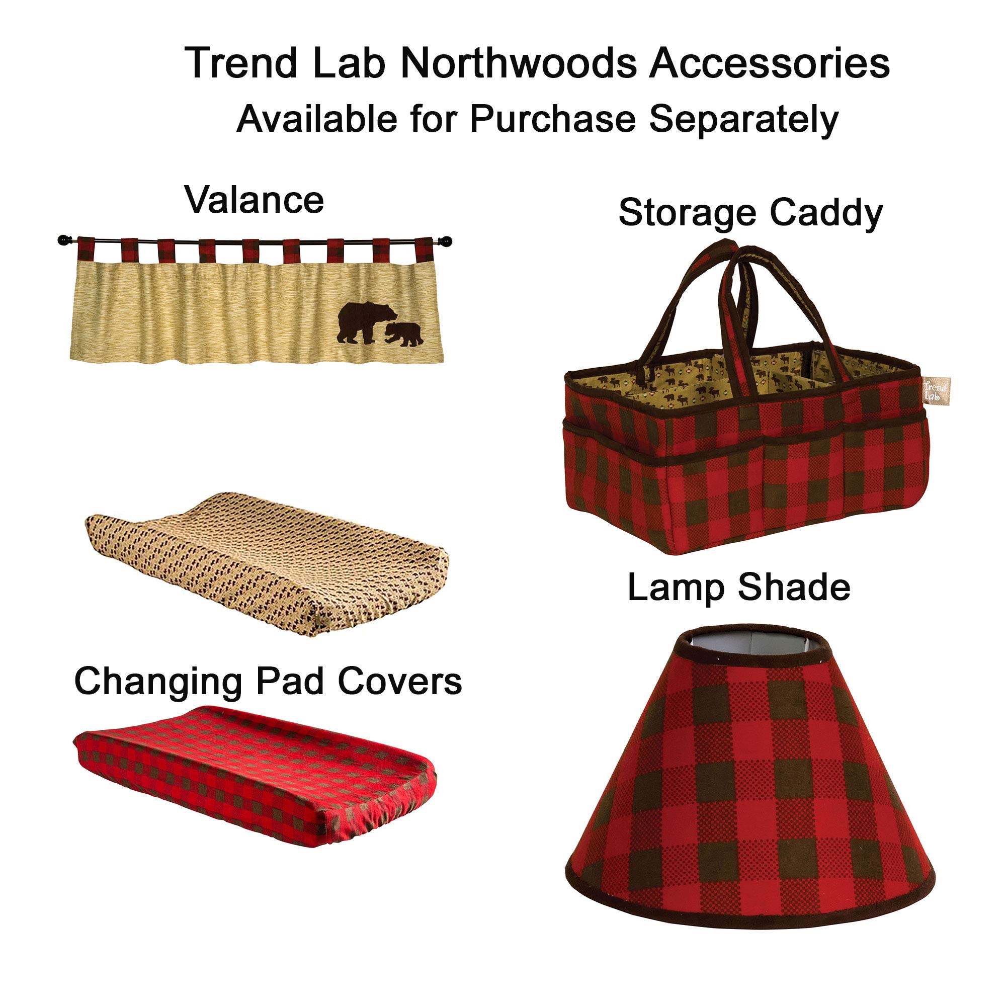Trend Lab Northwoods 3 Piece Crib Bedding Set, Can Be Used As A Blanket Or A Playmat for Tummy Time, Includes Quilt, Fitted Crib Sheet and Skirt