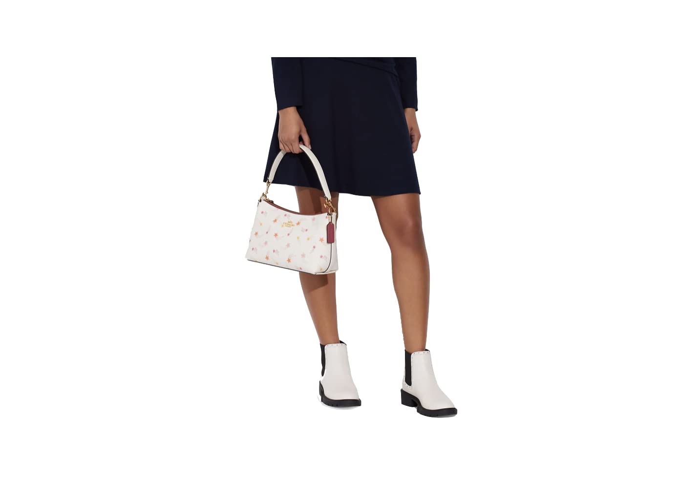 Coach Clara Shoulder Bag In Signature Canvas and Crossgrain Leather (IM/Chalk Multi)