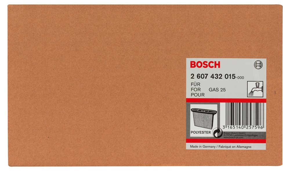 Bosch 2607432015 Polyester Bellows Filter for Gas 25 Professional