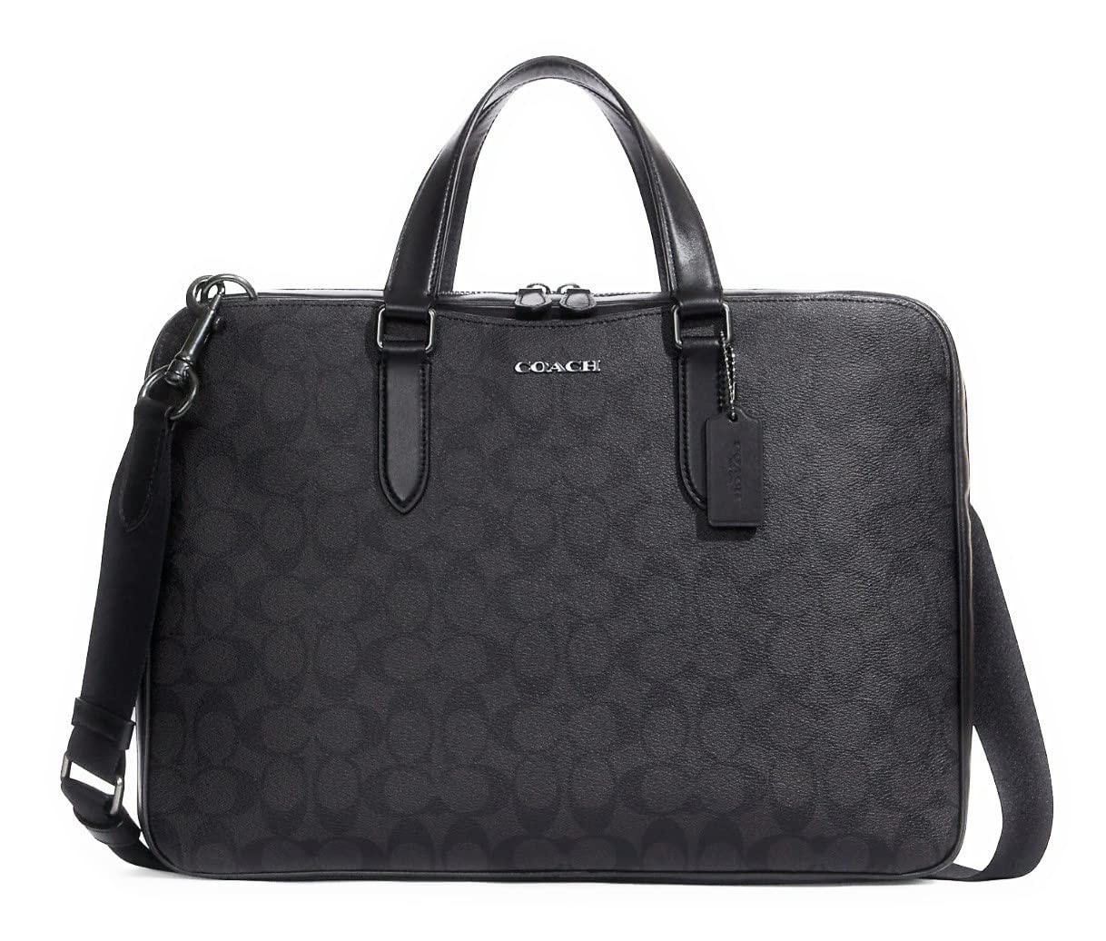 Coach Graham Slim Brief In Signature Canvas, Black