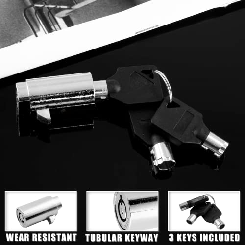 Luomorgo 2 Pcs Vending Machine Lock and Key, Keyed Alike Tubular Soda Machine Lock, Universal Candy Machine Lock Replacement, Snack Vending Machine Locks with 6Pcs Keys (Chrome)
