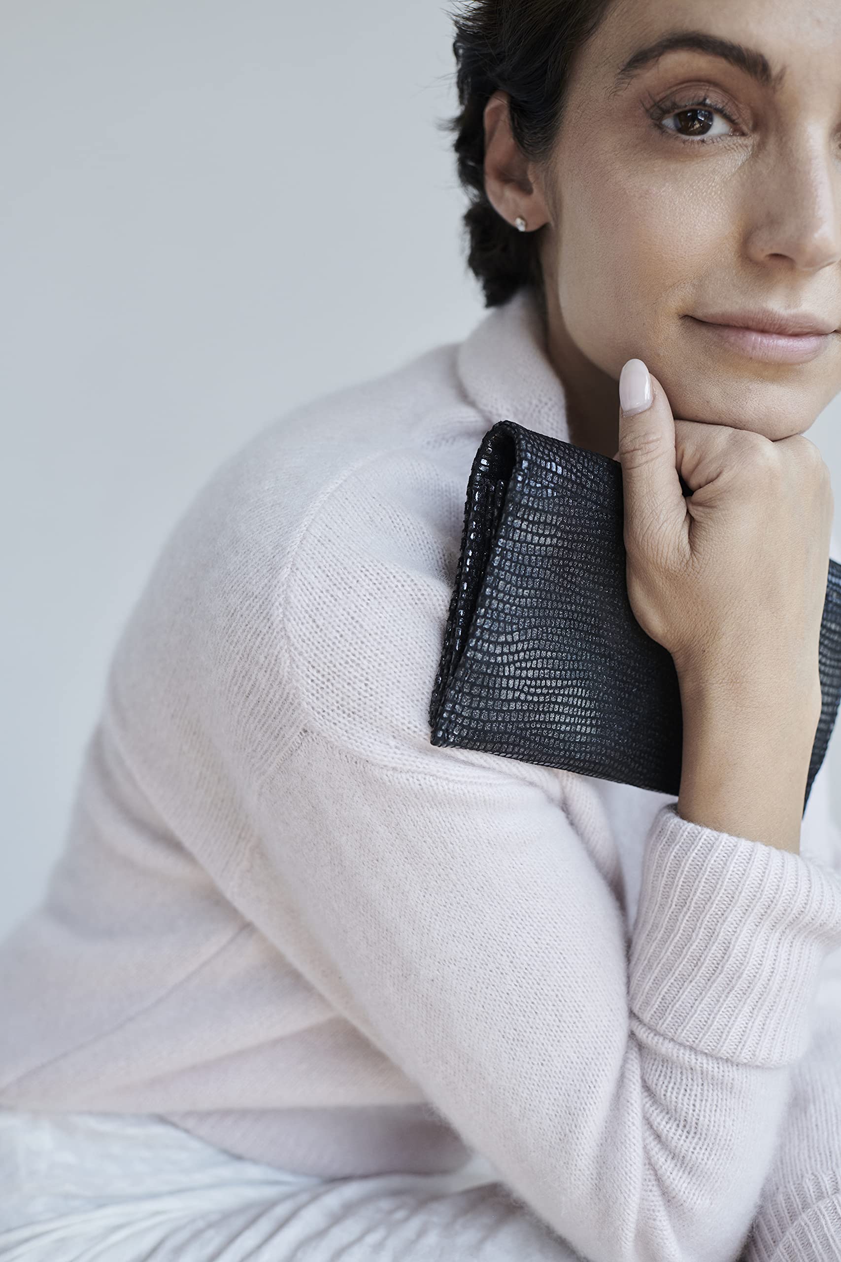 Latico Leathers Eloise Wallet Clutch, Full-Grain Leather, Black