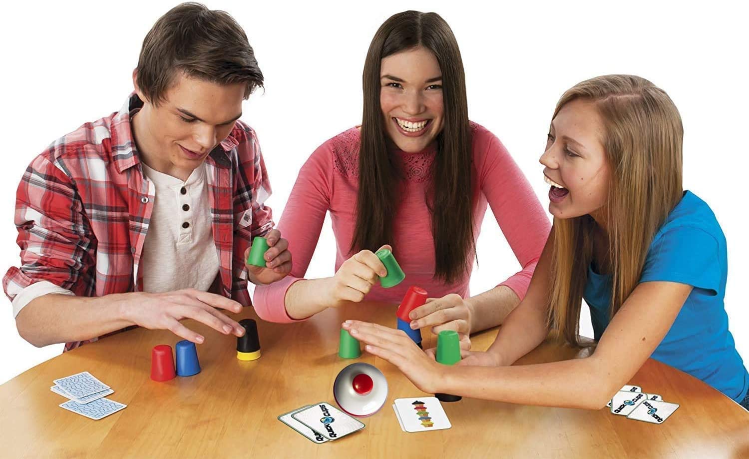 LANDOR Quick Cups, Quick Cups Games for Kids,Classic Stacking Cup Game for Kids Flying Stack Cup Parent-Child Interactive Game with 24 Picture Cards, 30 Cups