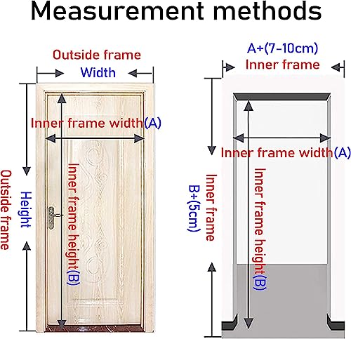 Magnetic Screen Door Pet and Kid Friendly Mosquito Curtain Self Sealing Mesh Curtain Full Frame Hook & Loop for Patio Doors -D-100x220cm(39x87inch)