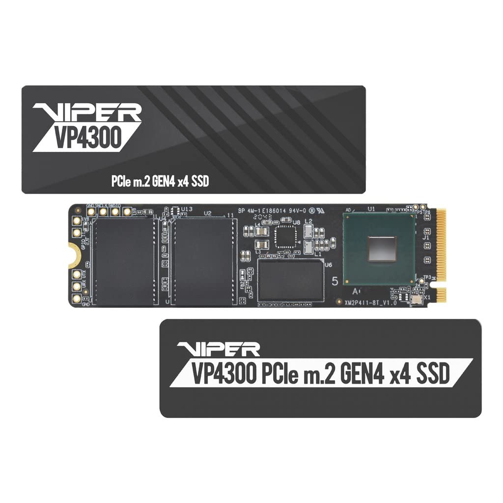 Patriot Viper VP4300 1TB Internal SSD W/HS - NVMe PCIe Gen 4x4 - M.2 2280 - Solid State Drive - VP4300-1TBM28H