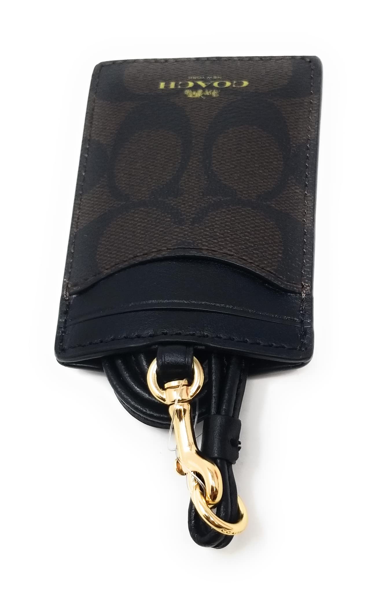 Coach ID Lanyard in Assorted Colors (Signature Canvas, Brown/Black)