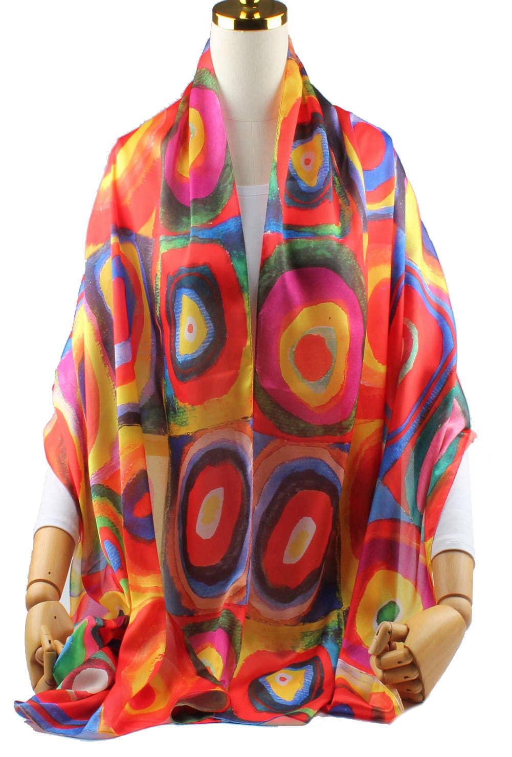 Umjetnost Women's Silk Feeling Scarf Long Satin Fashion Scarves Lightweight Shawls Wraps (SL4)