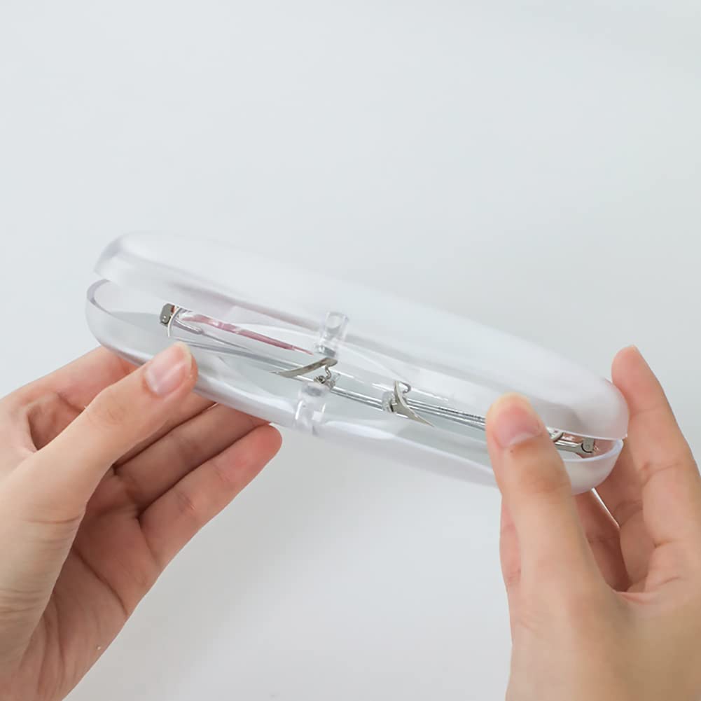 ccHuDE 2 Pcs Plastic Eyeglasses Cases Frosted Glasses Case Hard Shell Reading Glasses Box Travel Sunglasses Case Translucent