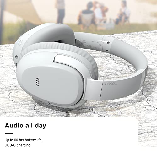 Eonome-Active-Noise-Cancelling-Headphones - S3 ANC Headphones - Hybrid Wireless Over-Ear Bluetooth Headphones with Mic,Multiple Modes,40H Playtime,Comfortable Protein Earcups(Gray)