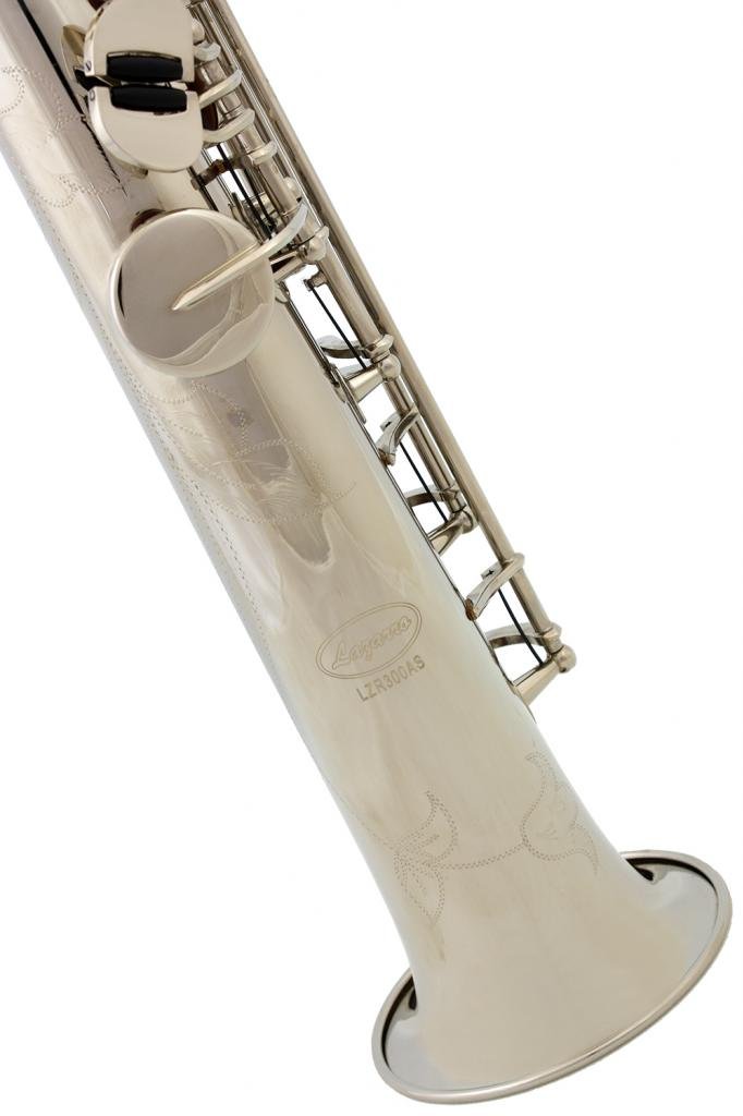 Lazarro Silver Nickel Bb B-Flat Straight Soprano Saxophone Sax Lazarro+11 Reeds,Care Kit~24 COLORS Available-300-NK