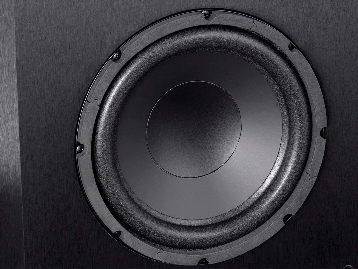 Monoprice SW-10 150 Watt RMS (300 Watt Peak) Powered Subwoofer 10in, Ported Design, Variable Phase Control, Variable Low Pass Filter, for Home Theater