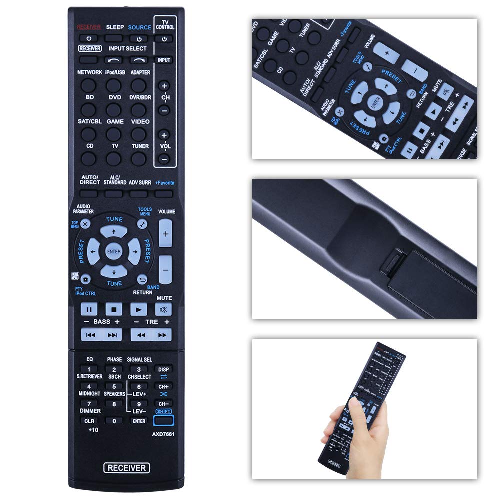New AXD7661 Replace Remote fit for Pioneer VSX-822-K VSX-1022-K Receiver AV A/V Audio/Video Receiver