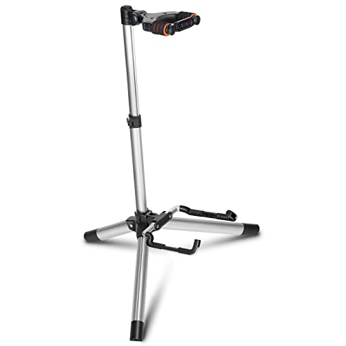 CAHAYA Guitar Stand Floor for Acoustic Electric Guitars and Bass Adjustable Height Folding Guitar Stand Lightweight Travel Instrument Holder