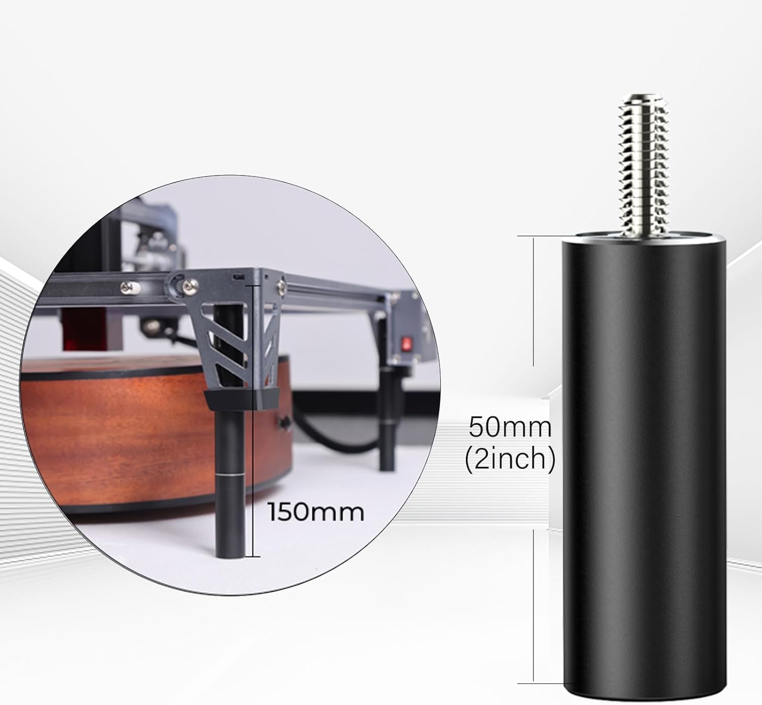 Creality Official 12Pcs Laser Engraver Extra Raiser for Falcon 5W/7.5W/10W/Pro 10W Laser Cutter and Engraver Machine, Laser Engraving Machine Riser, Increase 50mm (2 inch)/Section