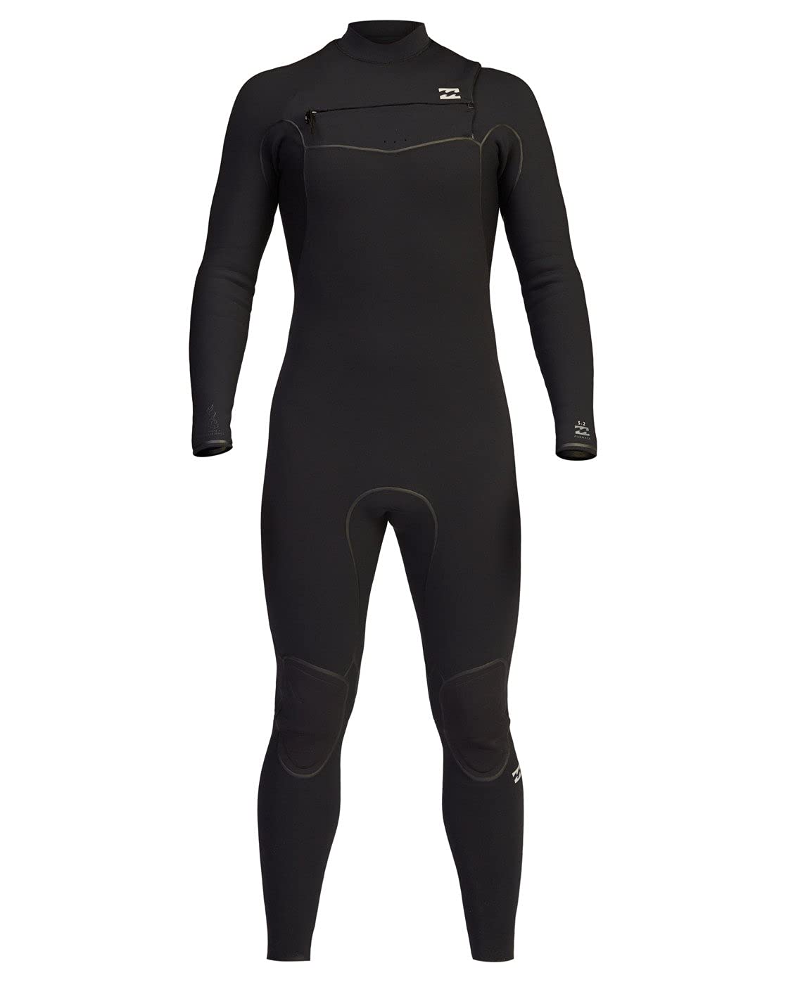 Billabong Mens 4/3mm Furnace Chest Zip Full Wetsuit - Black | Medium